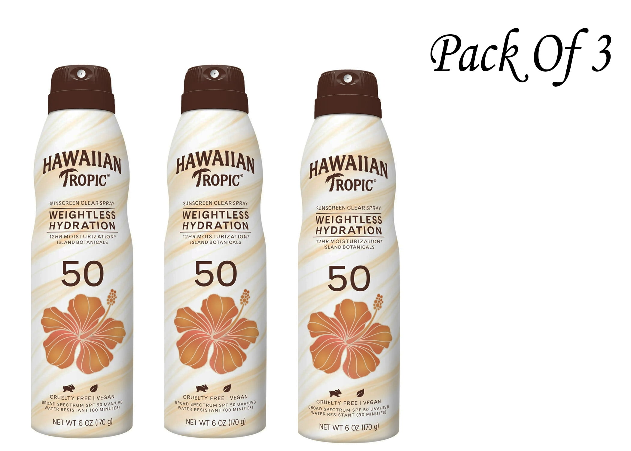 Hawaiian Tropic Silk Hydration Weightless Sunscreen SPF 50 - 6oz (Pack ...