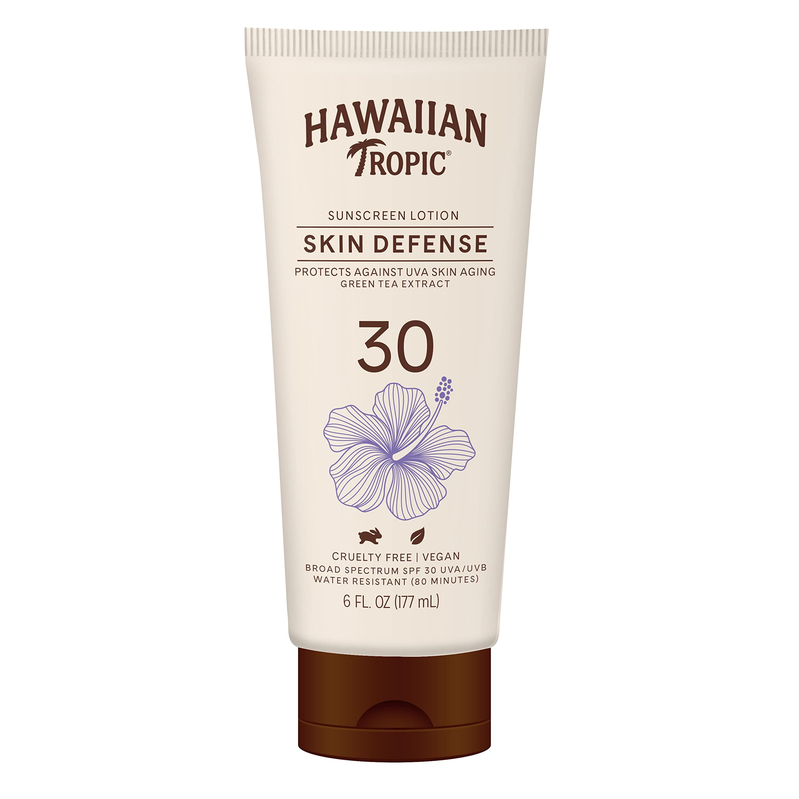 Hawaiian Tropic Skin Defense AKF18 Sunscreen Lotion SPF 30, 6oz | With ...