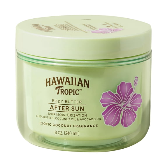 Hawaiian Tropic Body Butter with Coconut Oil 8oz, After Sun Lotion, Tan ...