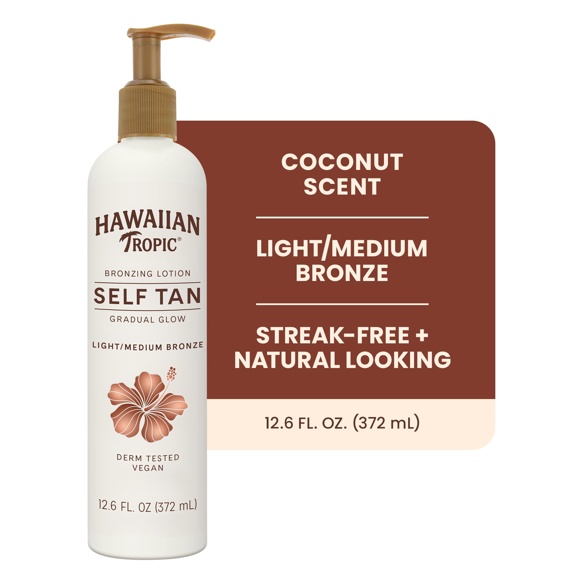 Hawaiian Tropic Sunless Tan Lotion, 12.6oz, Streak-Free, Fast-Absorbing ...