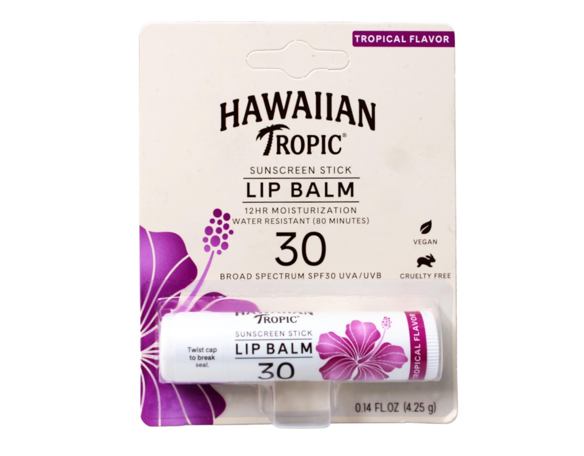 Hawaiian Tropic Tropical Lip Balm SPF 30, 0.14oz | Lip Sunscreen, Lip ...