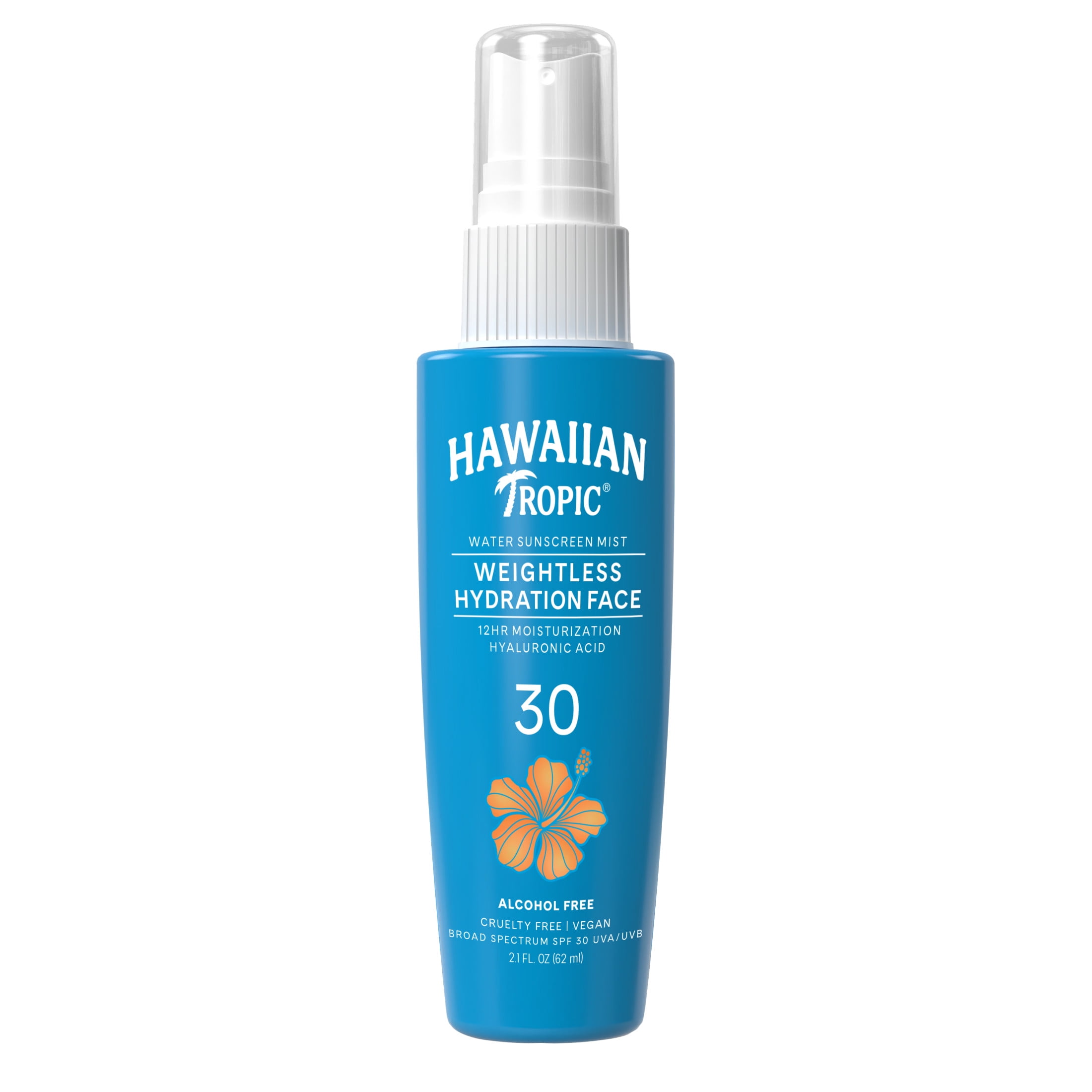 Hawaiian Tropic Weightless Hydration Water Mist Face Sunscreen, SPF 30 ...
