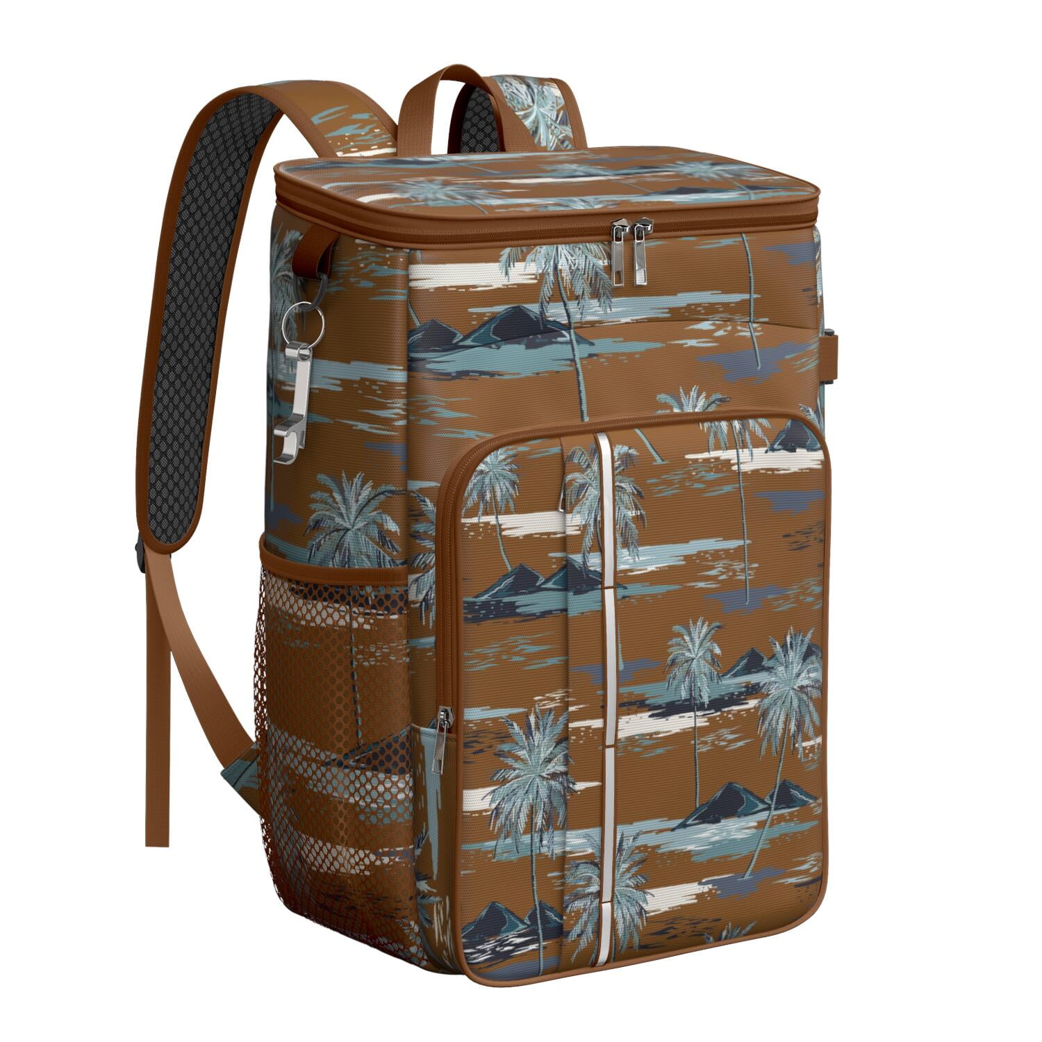 Hawaiian Tropical Island Backpack Cooler, Leakproof Insulated Lunch ...