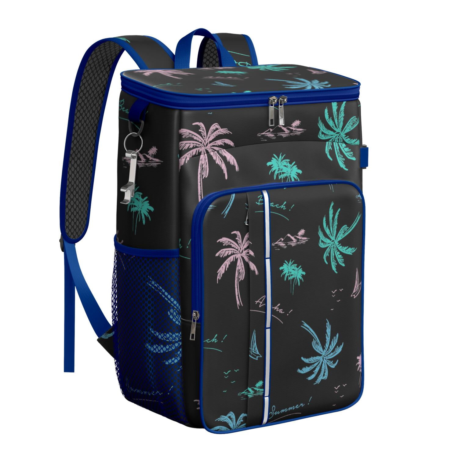 Hawaiian Tropical Island Cooler Backpack - High-Capacity 20L Insulated ...