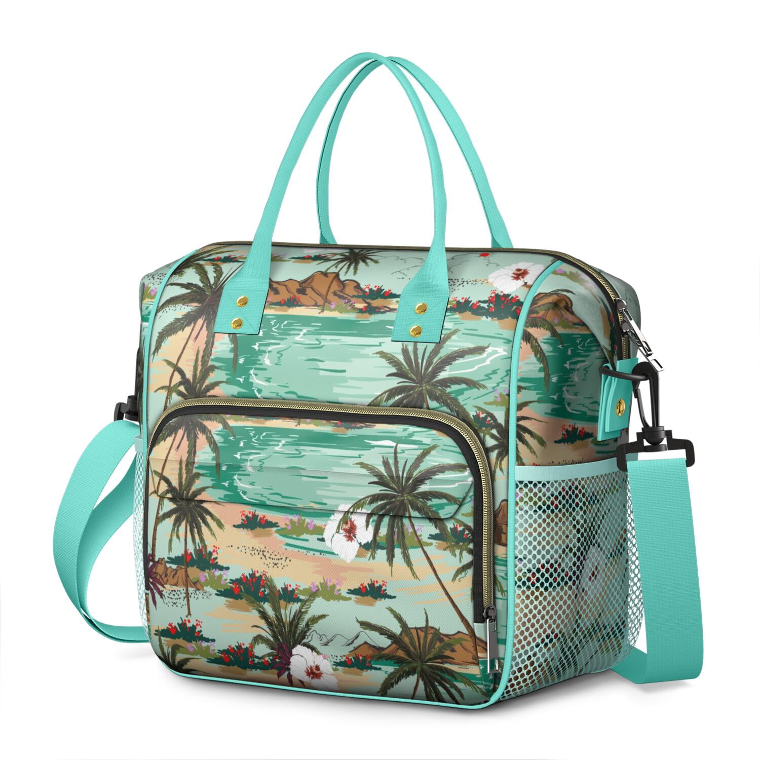 Hawaiian Tropical Island Large Insulated Tote Bag - Leakproof Cooler ...
