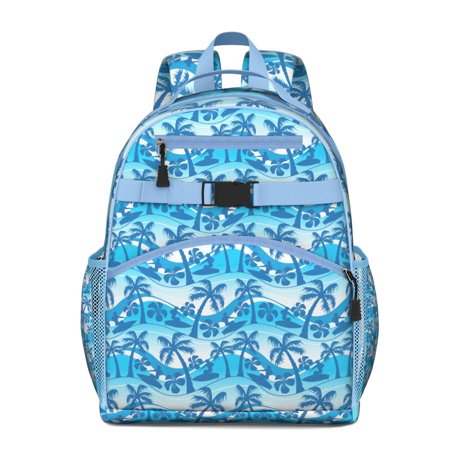 Hawaiian Tropical Island Student Backpack Bookbag Tropical Exotic Palm ...