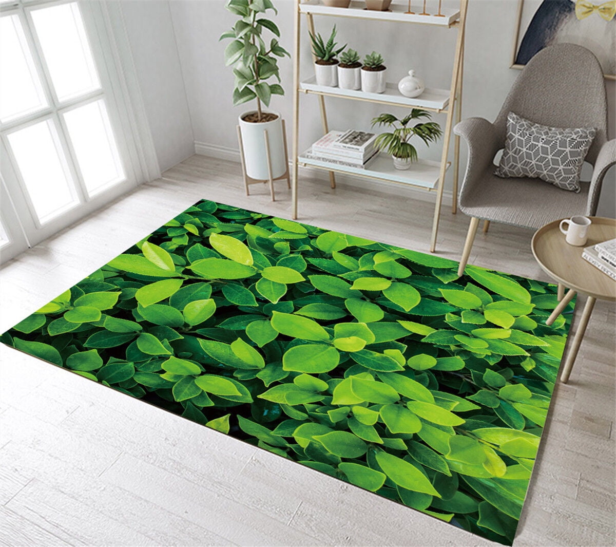 Hawaiian Tropical Leaves Carpet Palm Leaves Area Rug For Living Room ...