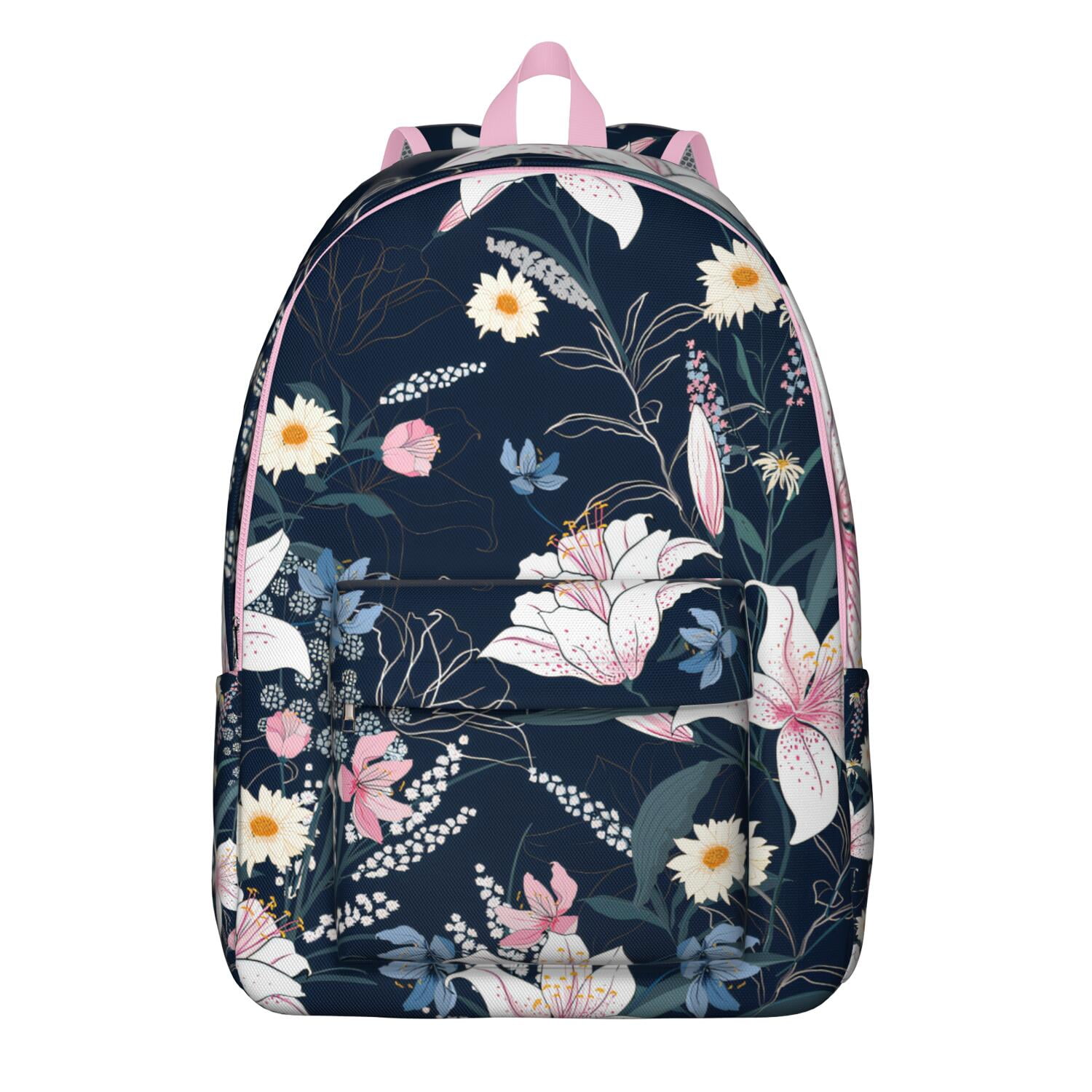 Hawaiian Tropical Plant Backpack, Palm Leaf School Bag with Jungle ...