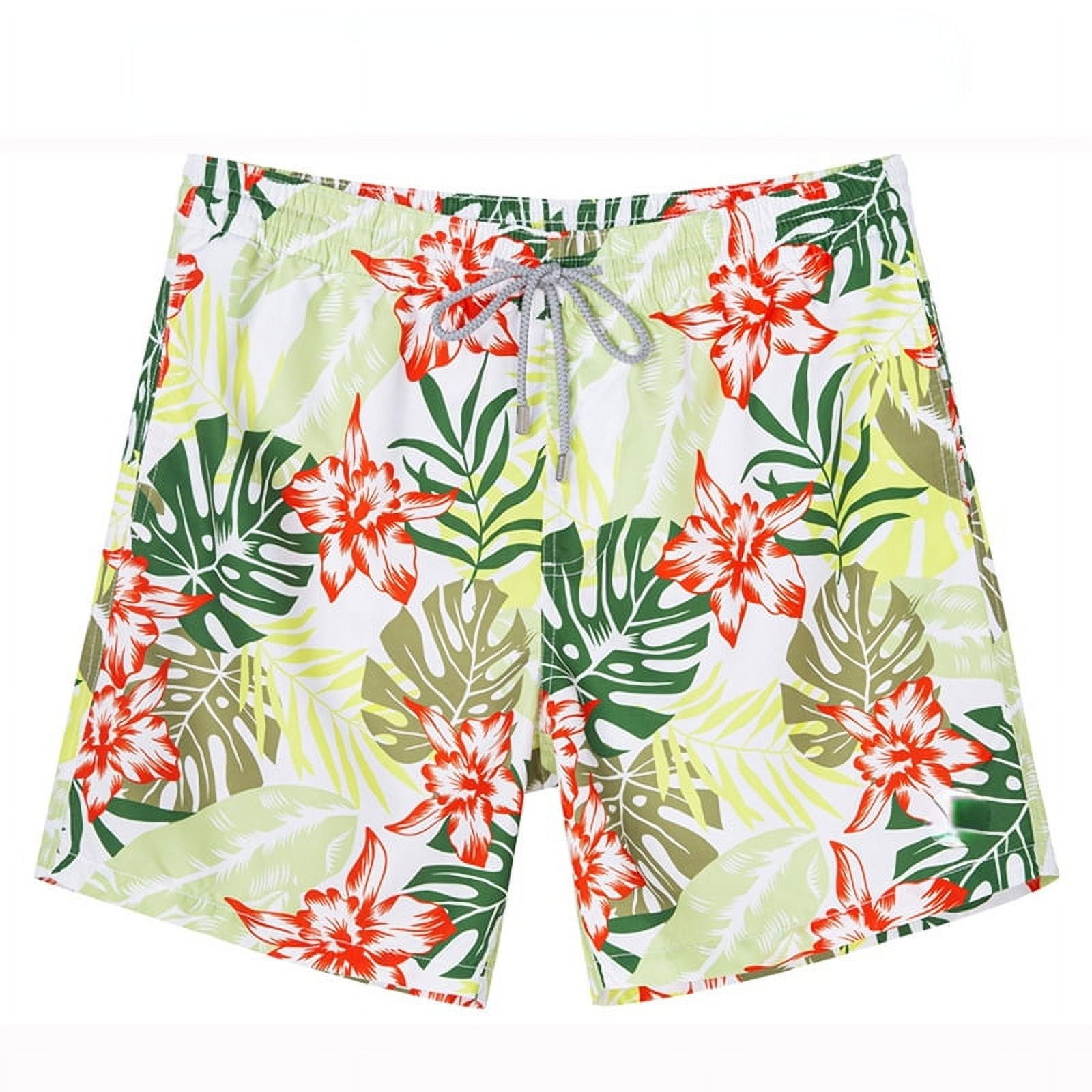 Hawaiian Tropical Plants 3d Print Beach Shorts Men Summer Street Short ...
