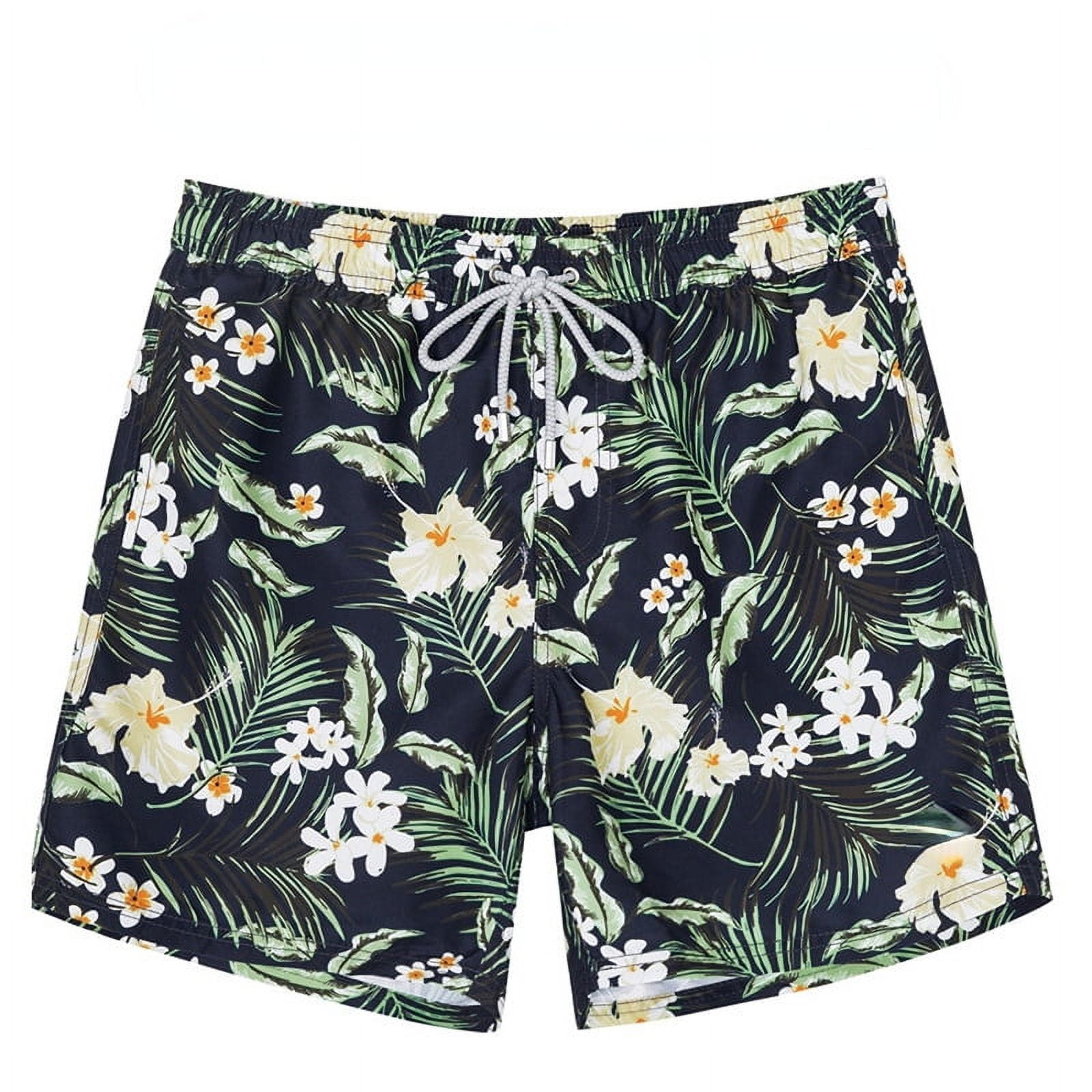 Hawaiian Tropical Plants 3d Print Beach Shorts Men Summer Street Short ...