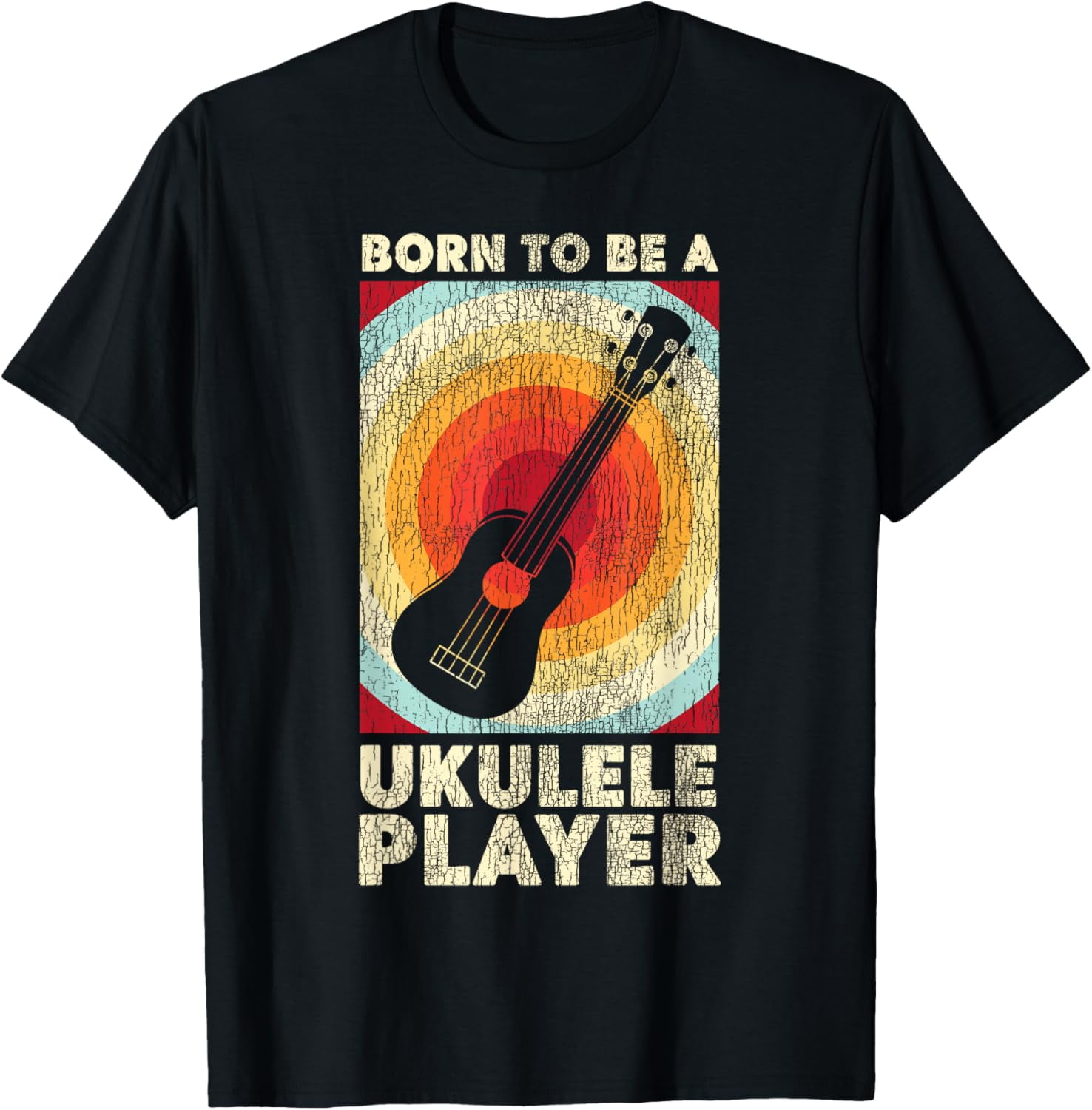 Hawaiian Ukulele Uke Retro Vintage Born To Be A Ukulele T-Shirt ...