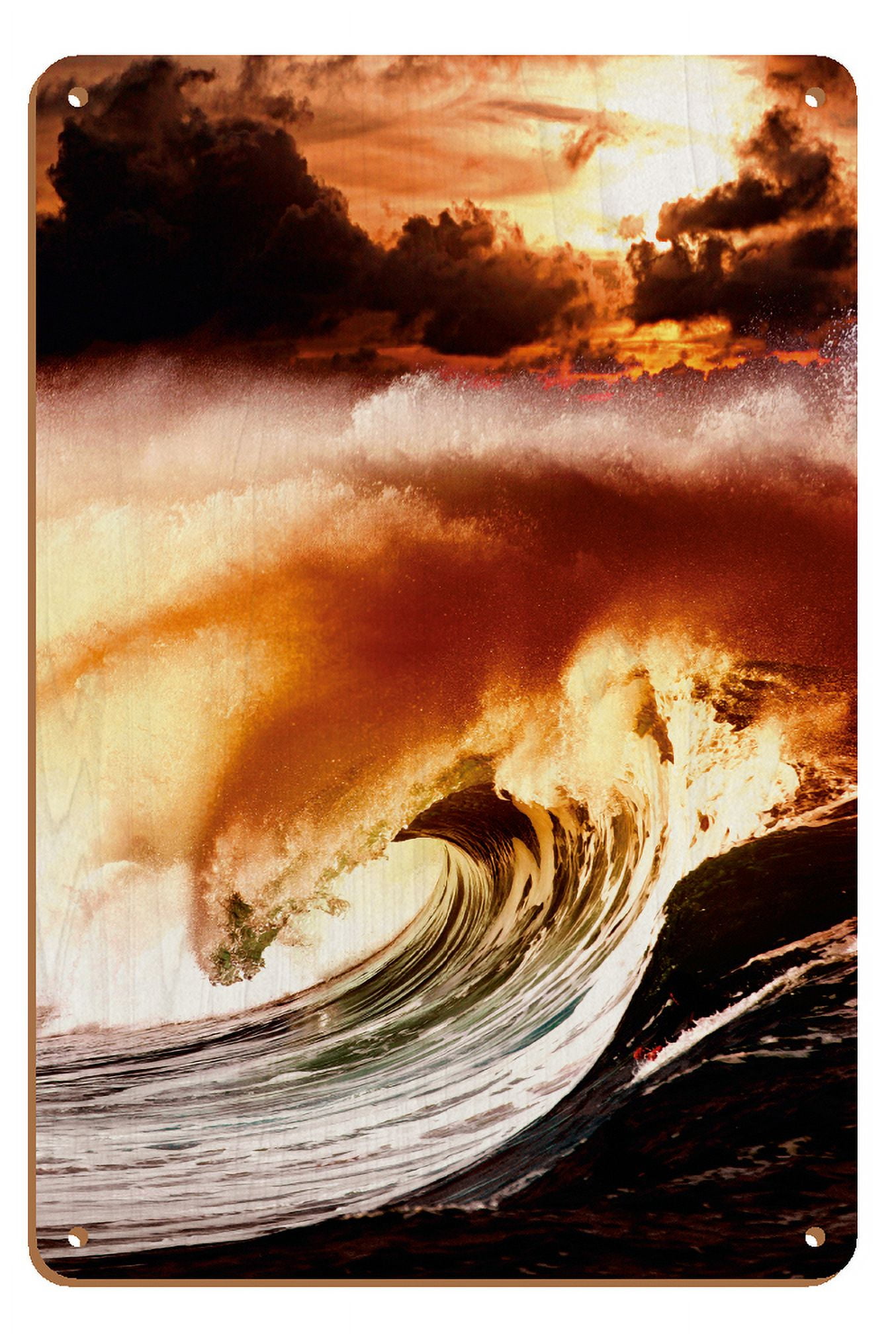 Hawaiian Wave On Fire - From an Original Color Photograph by Jeffrey ...