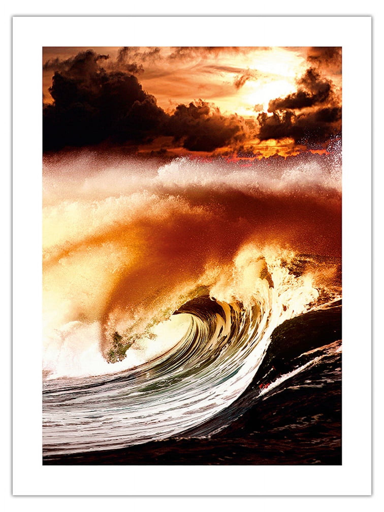 Hawaiian Wave On Fire - From an Original Color Photograph by Jeffrey ...