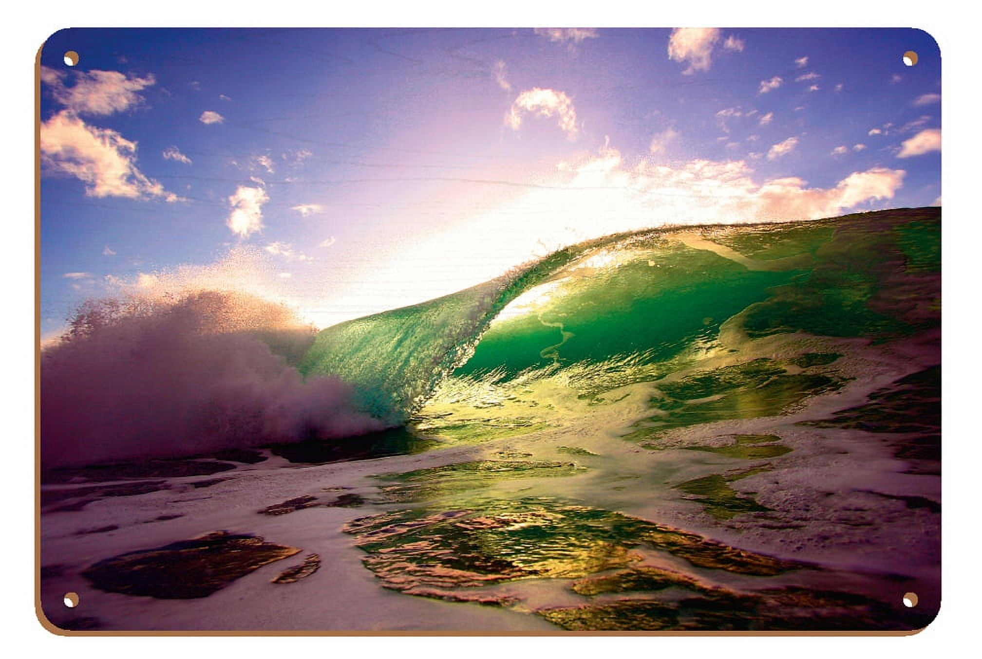 Hawaiian Wave at Sunrise - From an Original Color Photograph by Jeffrey ...