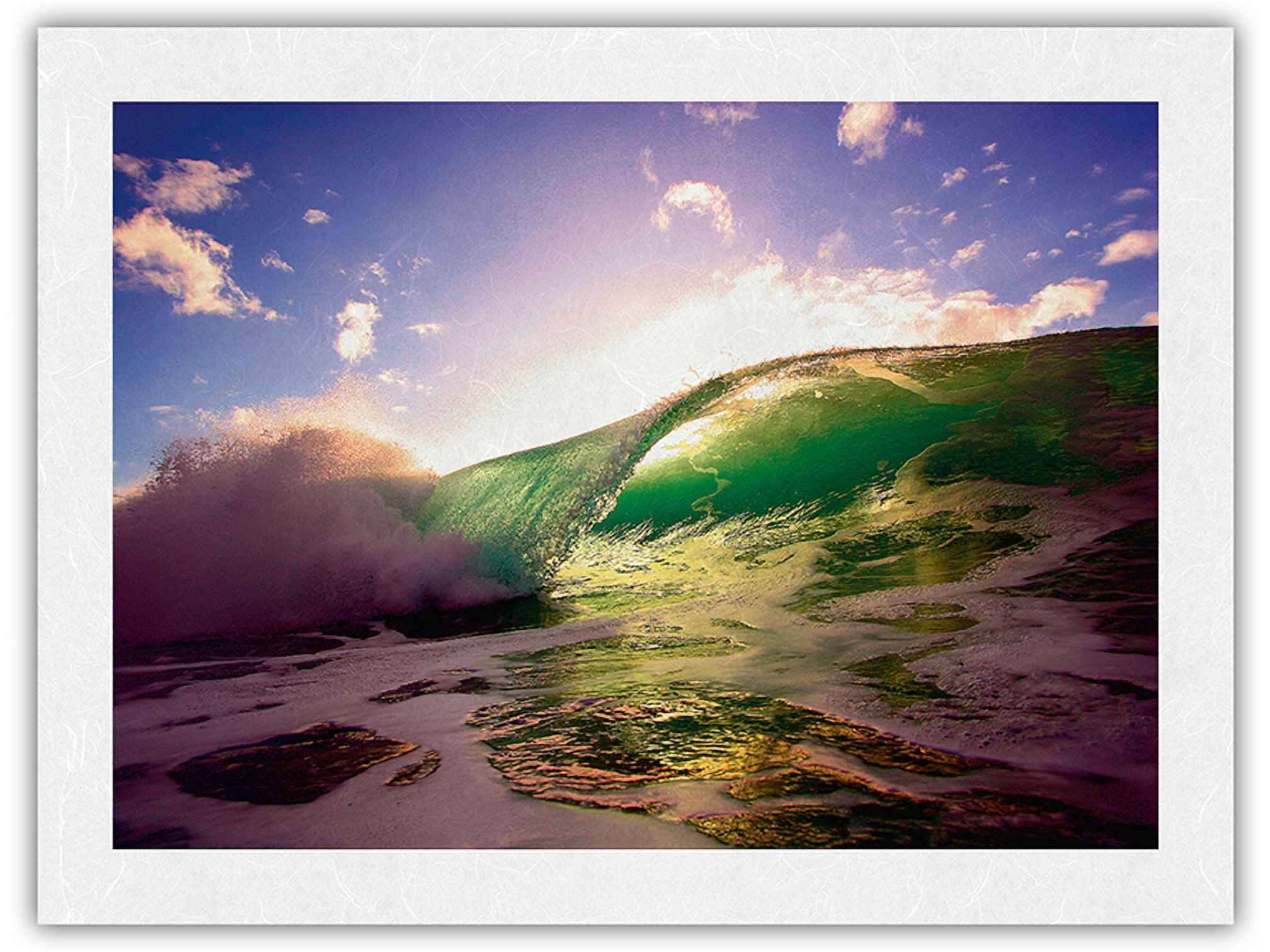 Hawaiian Wave at Sunrise - From an Original Color Photograph by Jeffrey ...