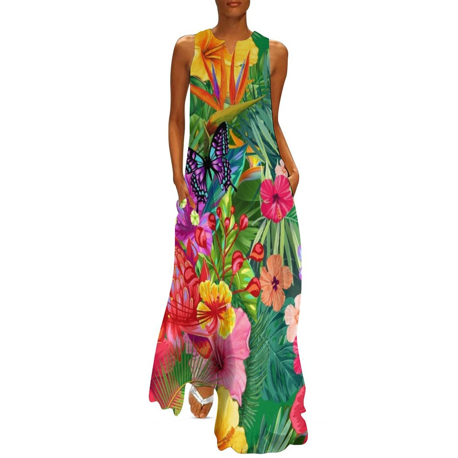Hawaiian aloha TROPICAL HAWAIIAN DESIGN Long Dress Evening gown sensual ...