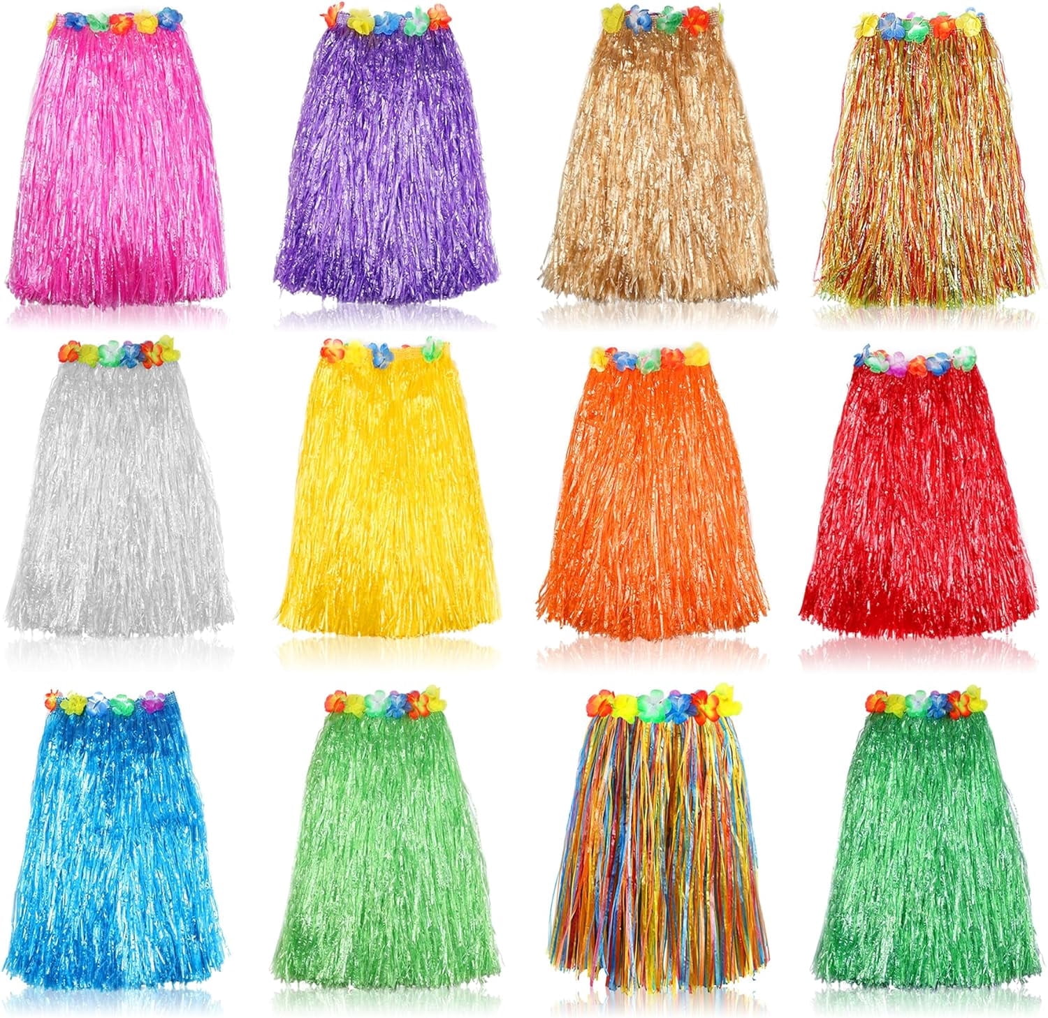 Hawaiian hula decorations, adult hula skirts, hibiscus flowers ...