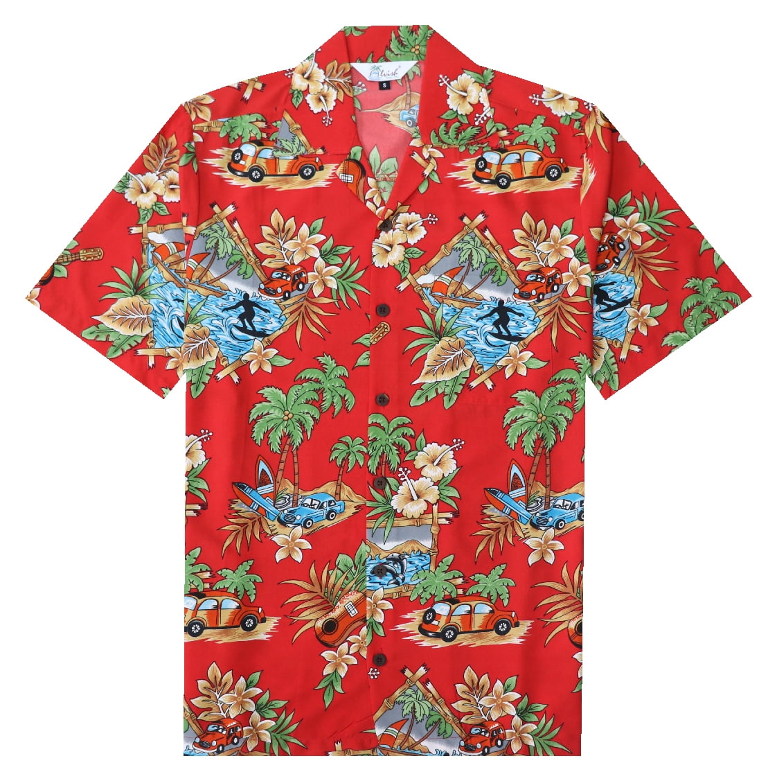 Hawaiian shirts for men funny Red 2XL - Walmart.com