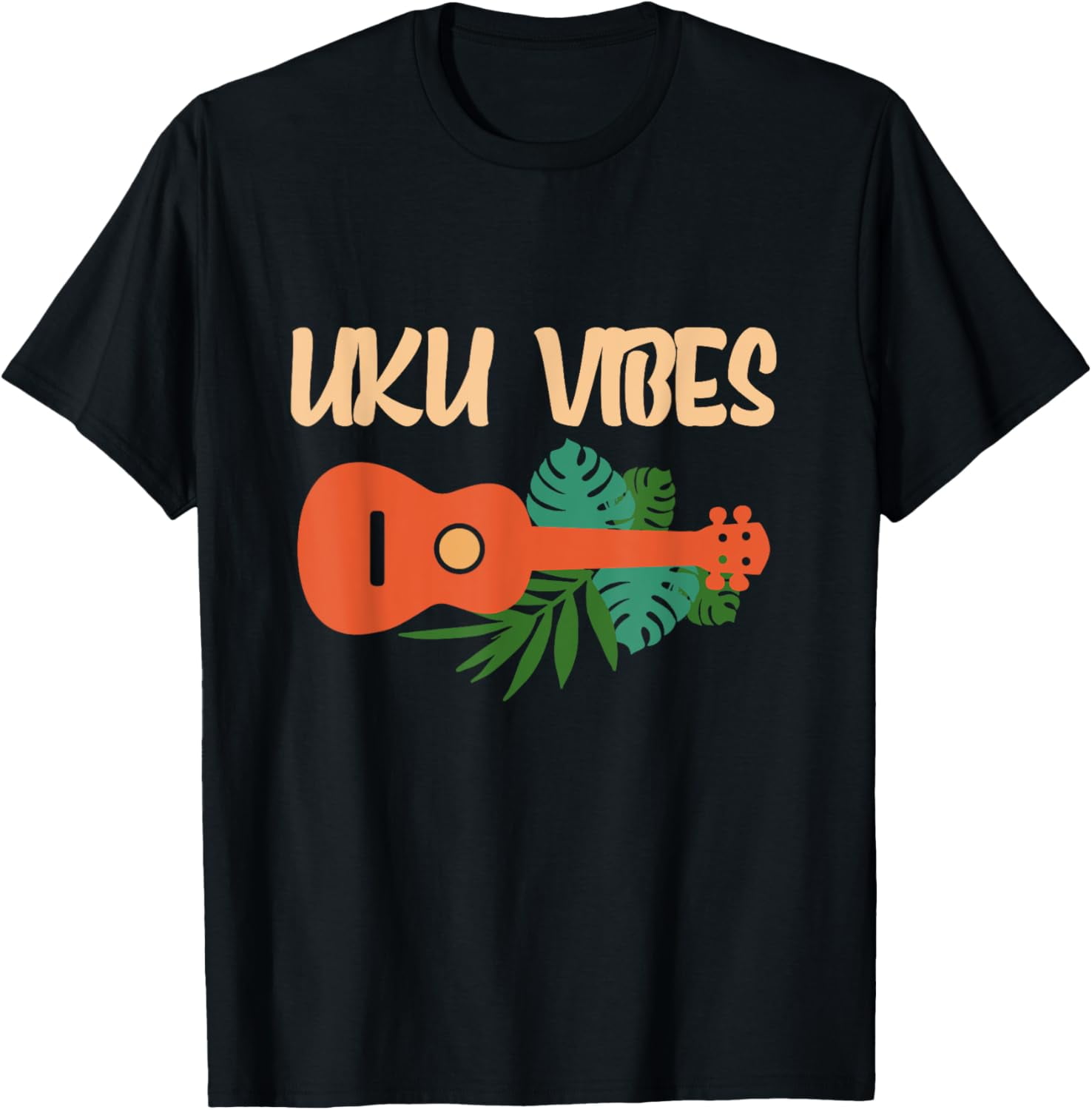 Hawaiin Aloha Floral Uke Uku Vibes - Flower Ukulele T-Shirt - Walmart.com