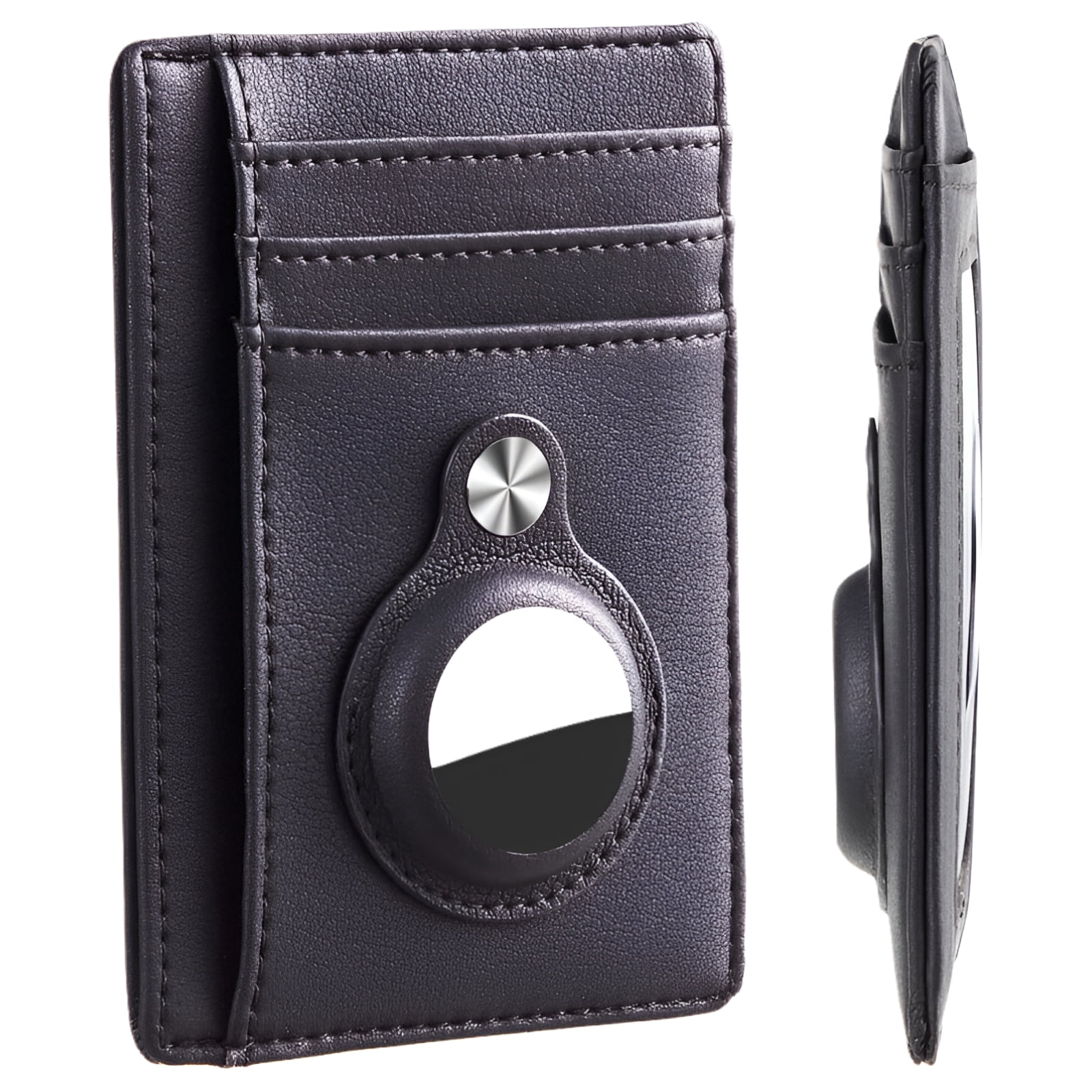 Hawanik Slim Minimalist Front Pocket Wallet with Built-in Case Holder ...