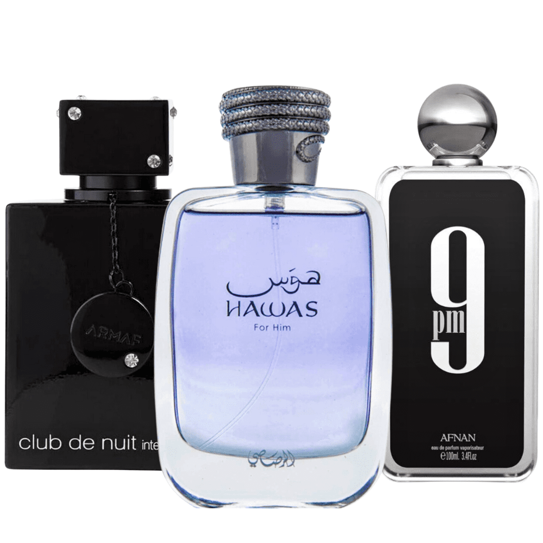 Hawas & Club de Nuit Intense, 9PM - Men's EDP 100ML, Exquisite Woody Fragrances Collection ...