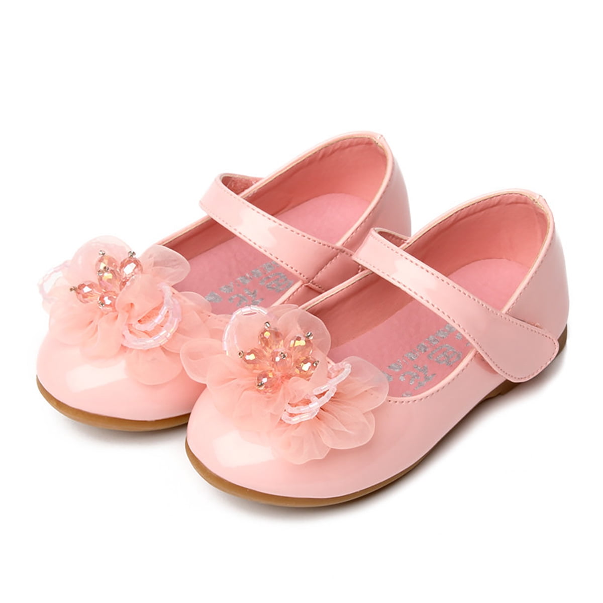 Hawee Dress-up Mary Jane Flower Shoe Head Dress Shoes (Toddler Girls ...