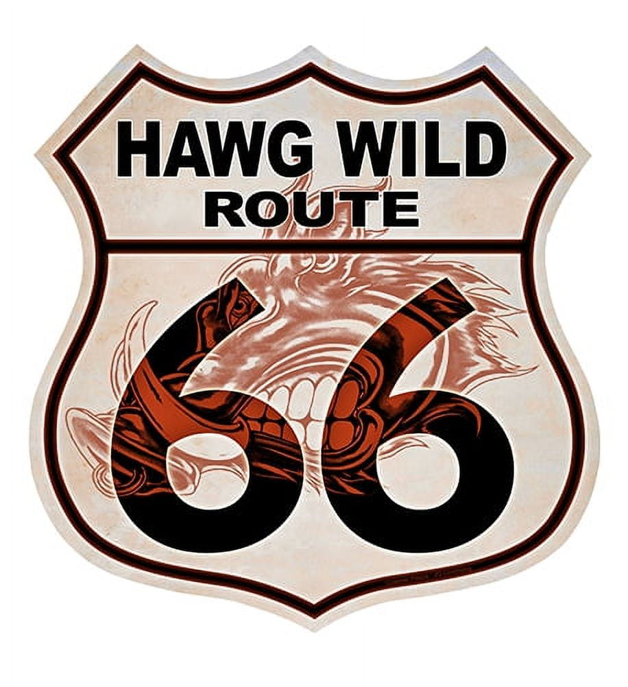 Hawg Wild Route 66 [3 Pack] of Vinyl Decal Stickers | 5" | Indoor ...