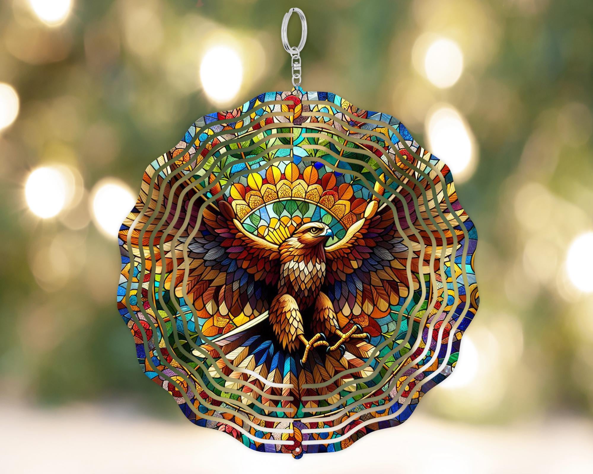 Hawk 3D Wind Spinner Vibrant Kinetic Art Garden Decor Yard Art ...