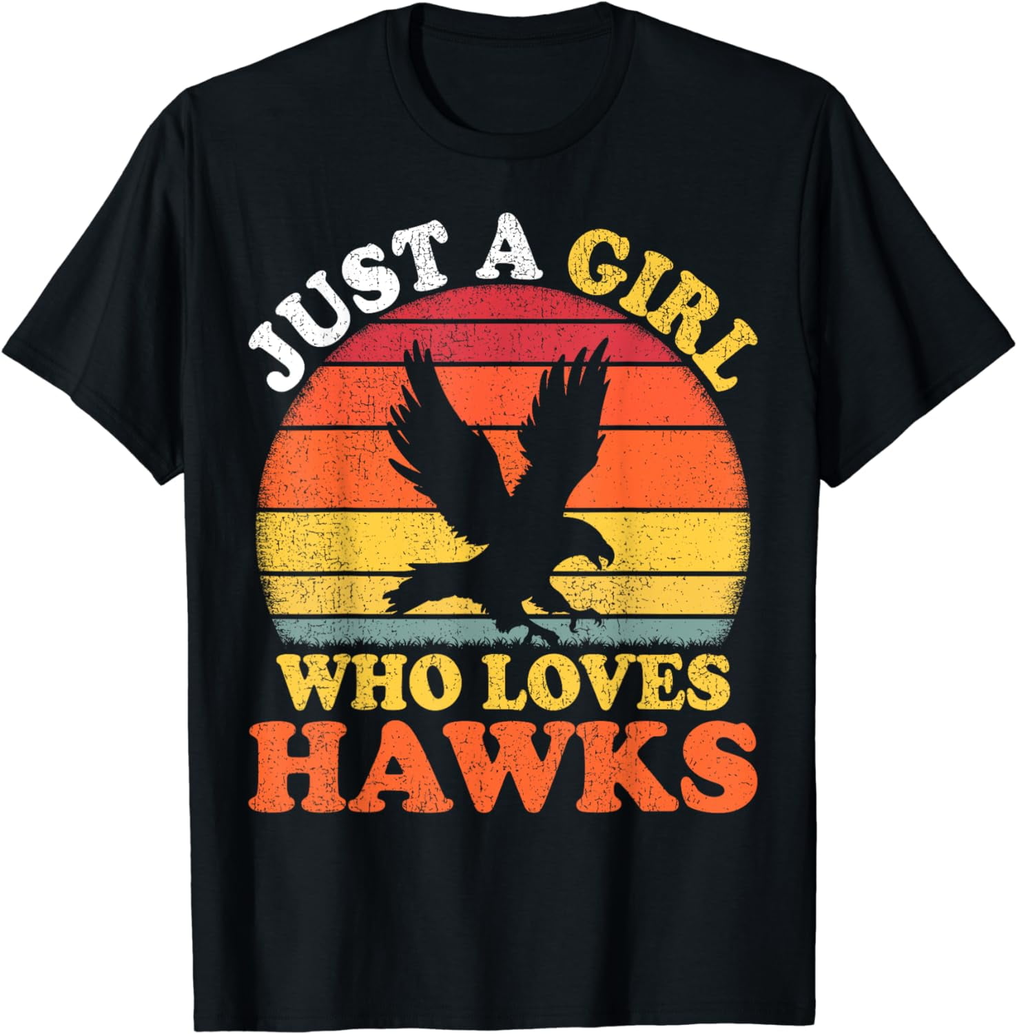 Hawk Bird Vintage Just A Girl Who Loves Hawks T-Shirt - Walmart.com