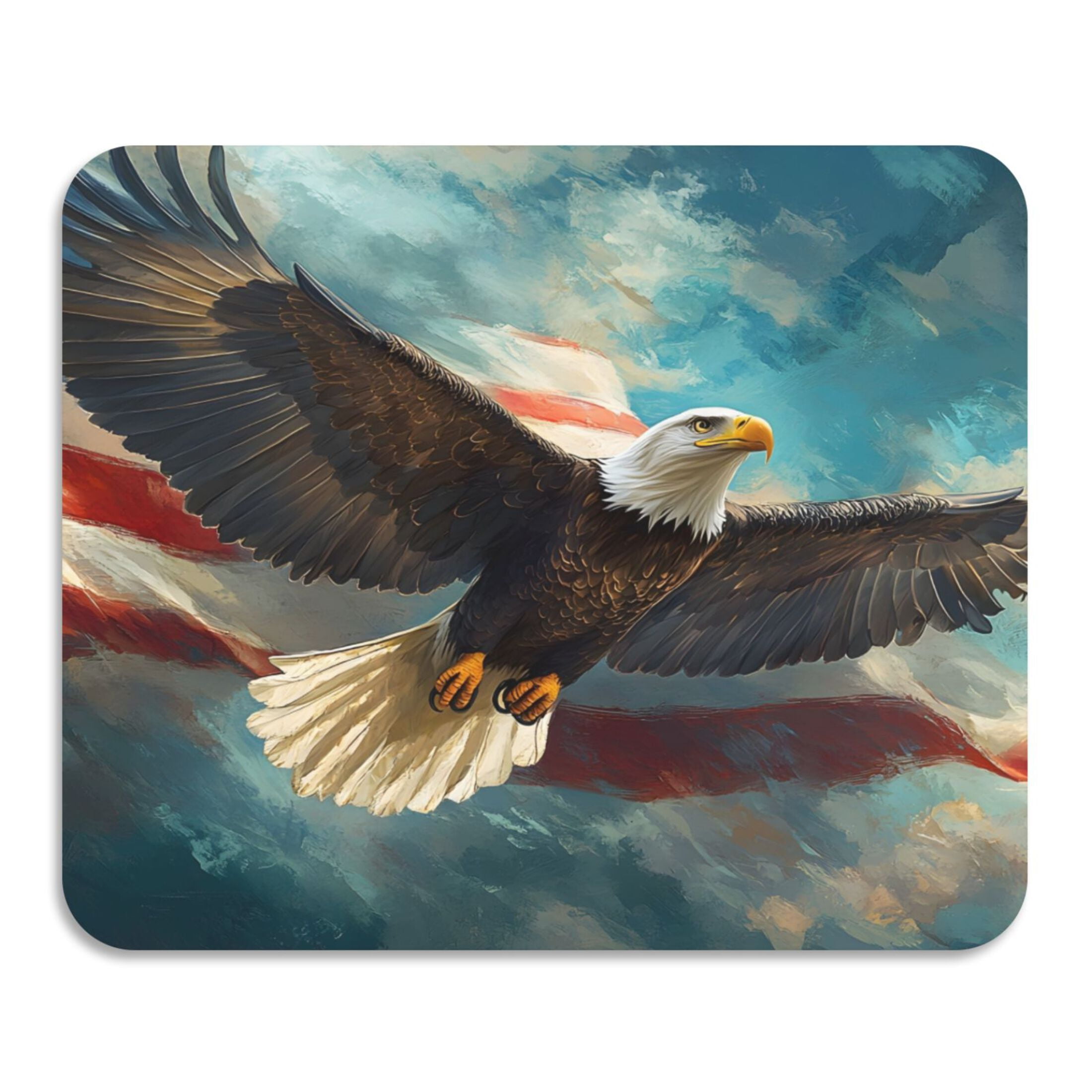 Hawk Flying over Flag Diatomite Dish Drying Mat Drain Pad for Kitchen ...