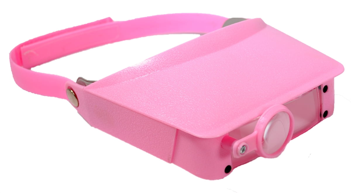 Hawk Head Magnifying Visor with Flip Down Lens and Extra Loupe - PInk ...