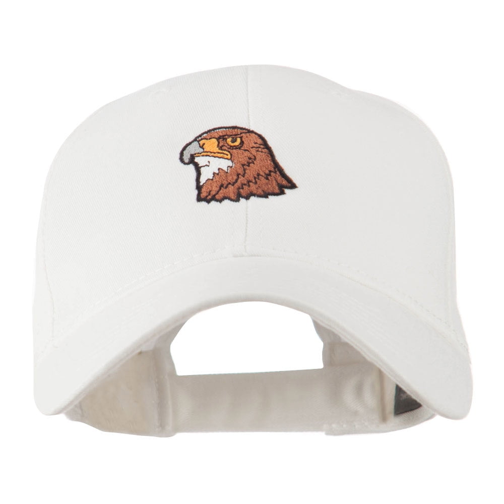 Hawk Head Mascot Embroidered Cap - White OSFM - Walmart.com