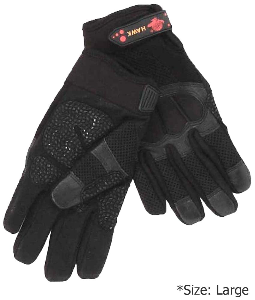 Hawk Men's Large Synthetic Gloves | Silicone Grip Dots | Breathable ...