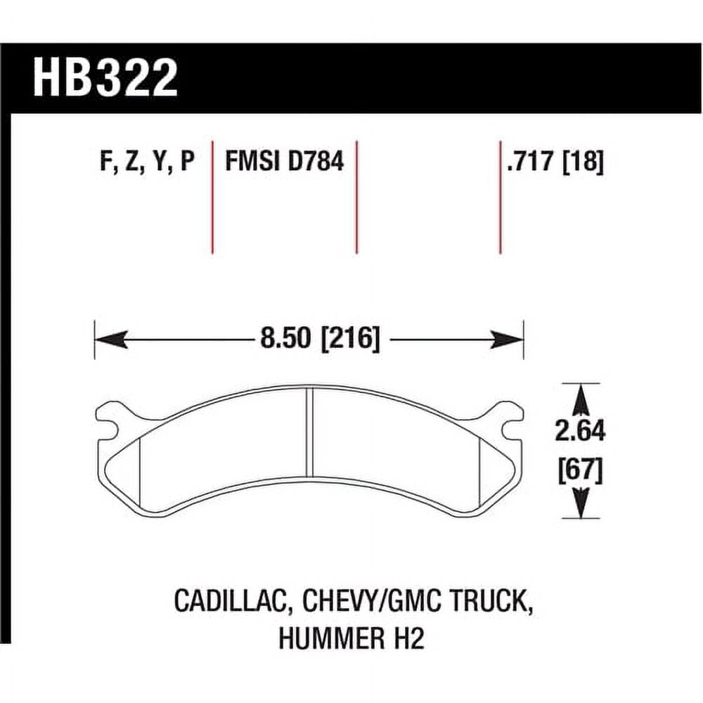 Hawk Performance HB322P.717 Brake Pads - Super Duty Compound - Front ...