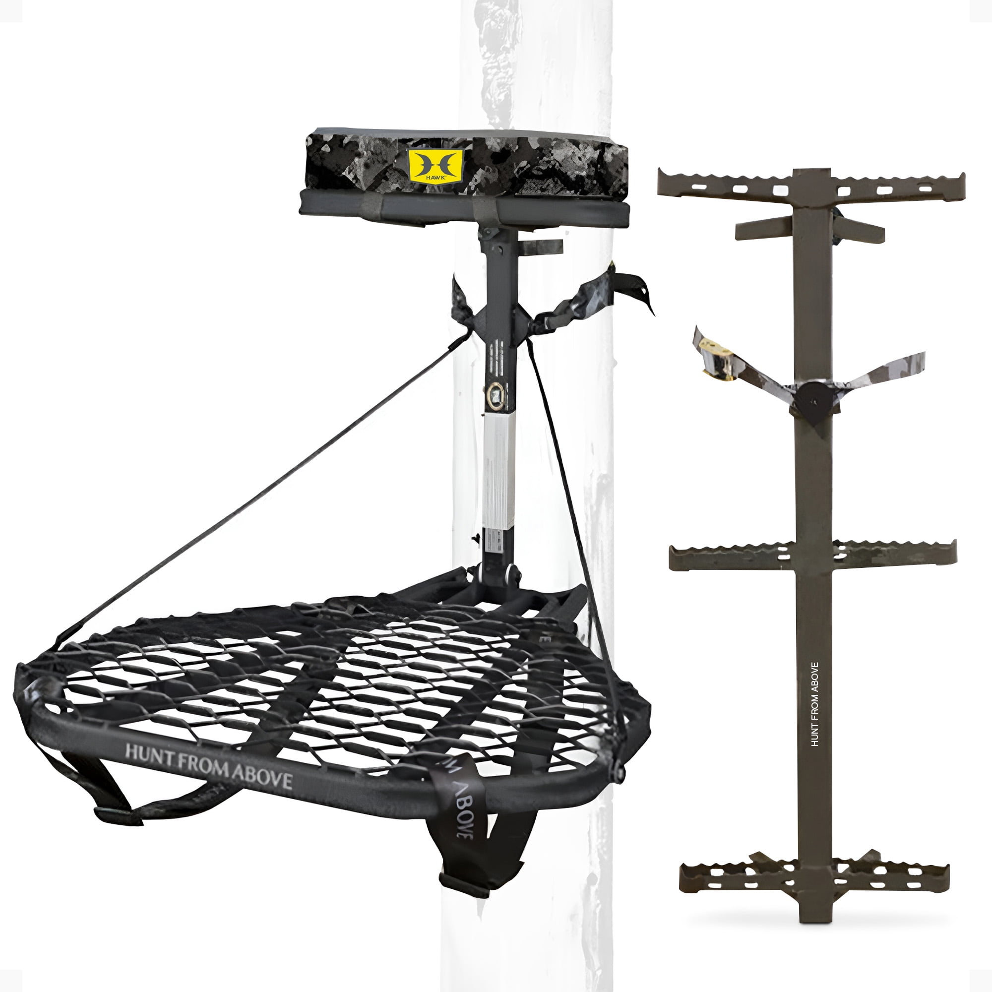 Hawk Ranger Traction Climbing Sticks, Steel Treestand Bundle, Body ...