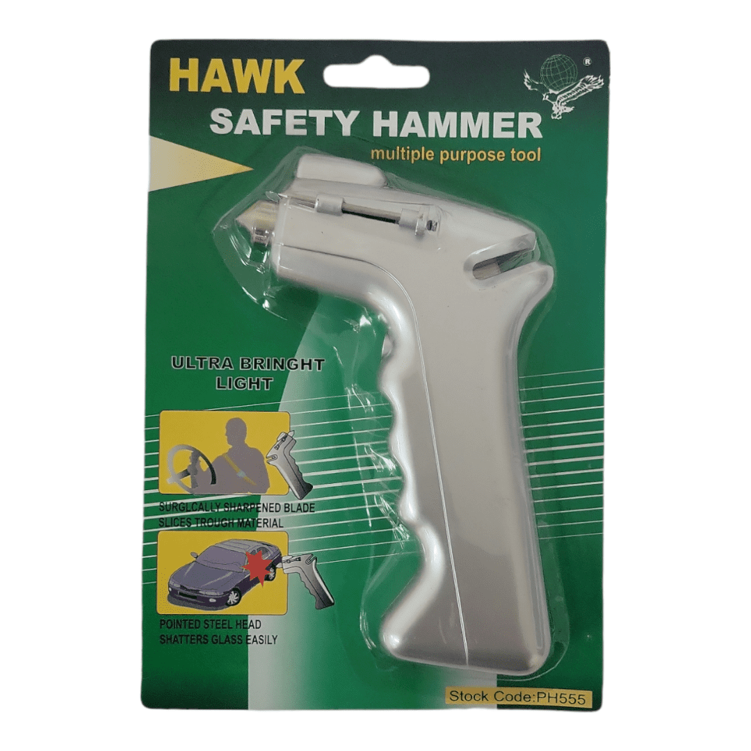 Hawk - Safety Hammer & Multiple Emergency Tool Car Safety Kit 9" Long ...