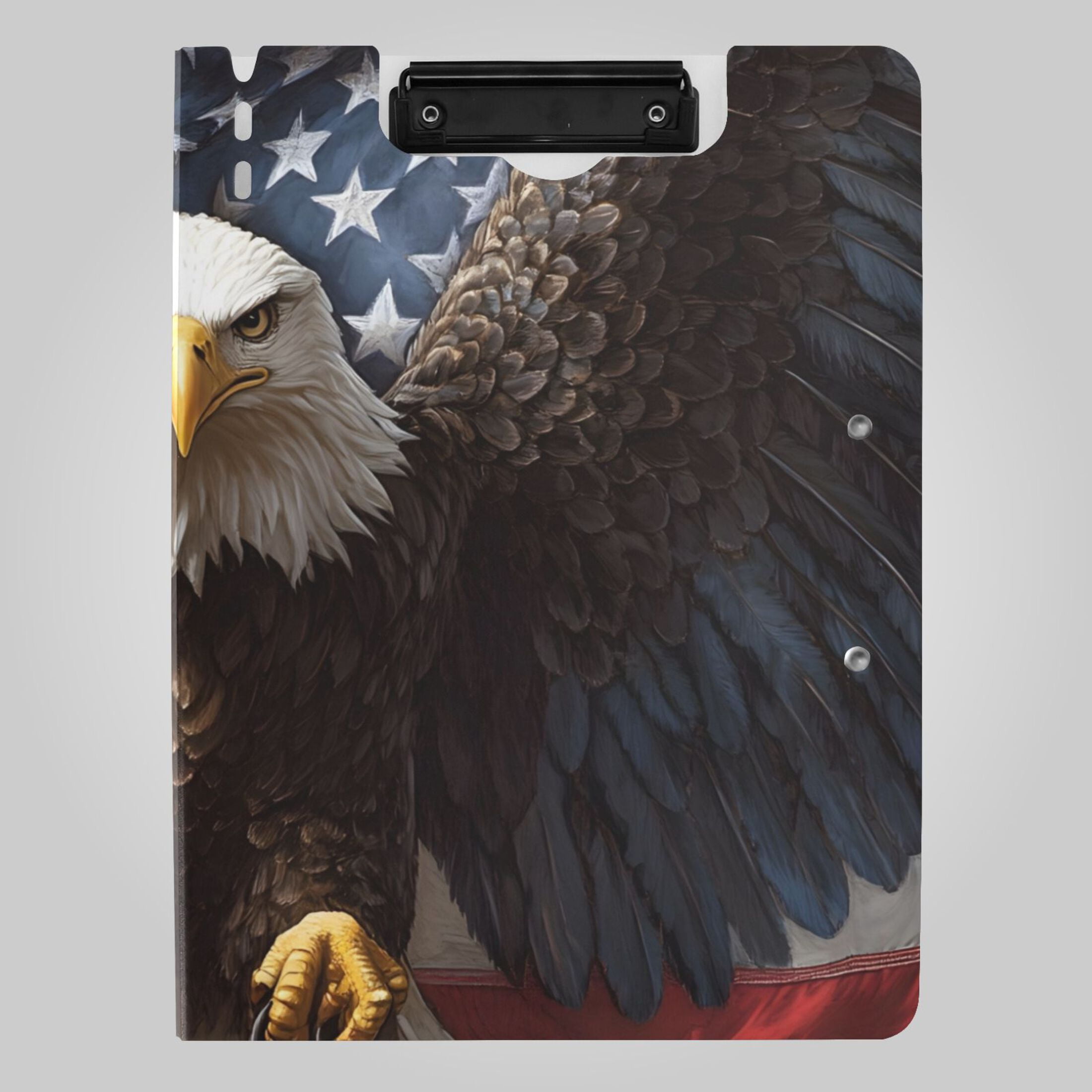 Hawk Spread Wings Front Flag Foldable Binder Folder Clipboard with Pen ...
