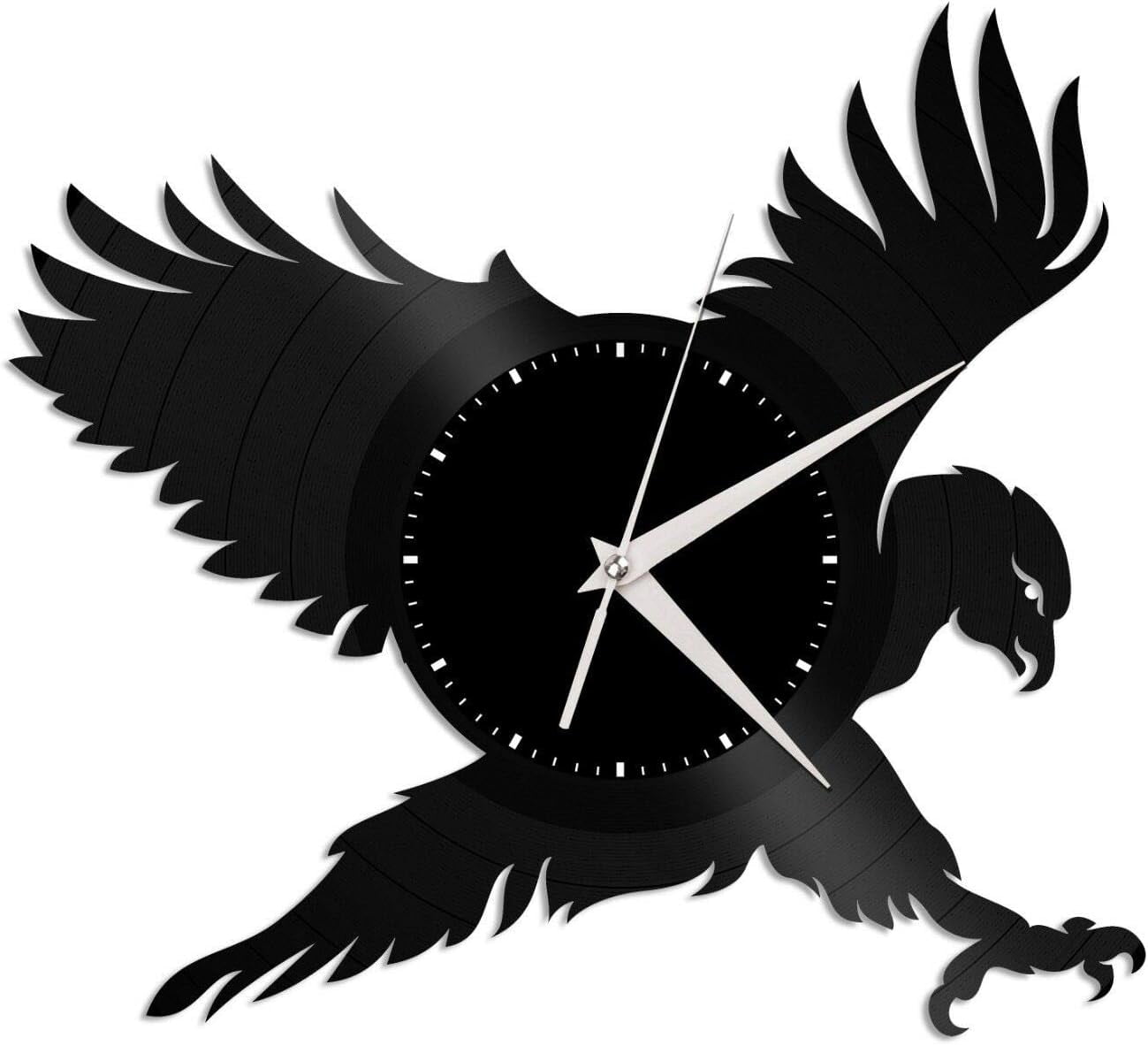 Hawk Vinyl Wall Clock,Vinyl Record Clock Wall Art Unique Room ...