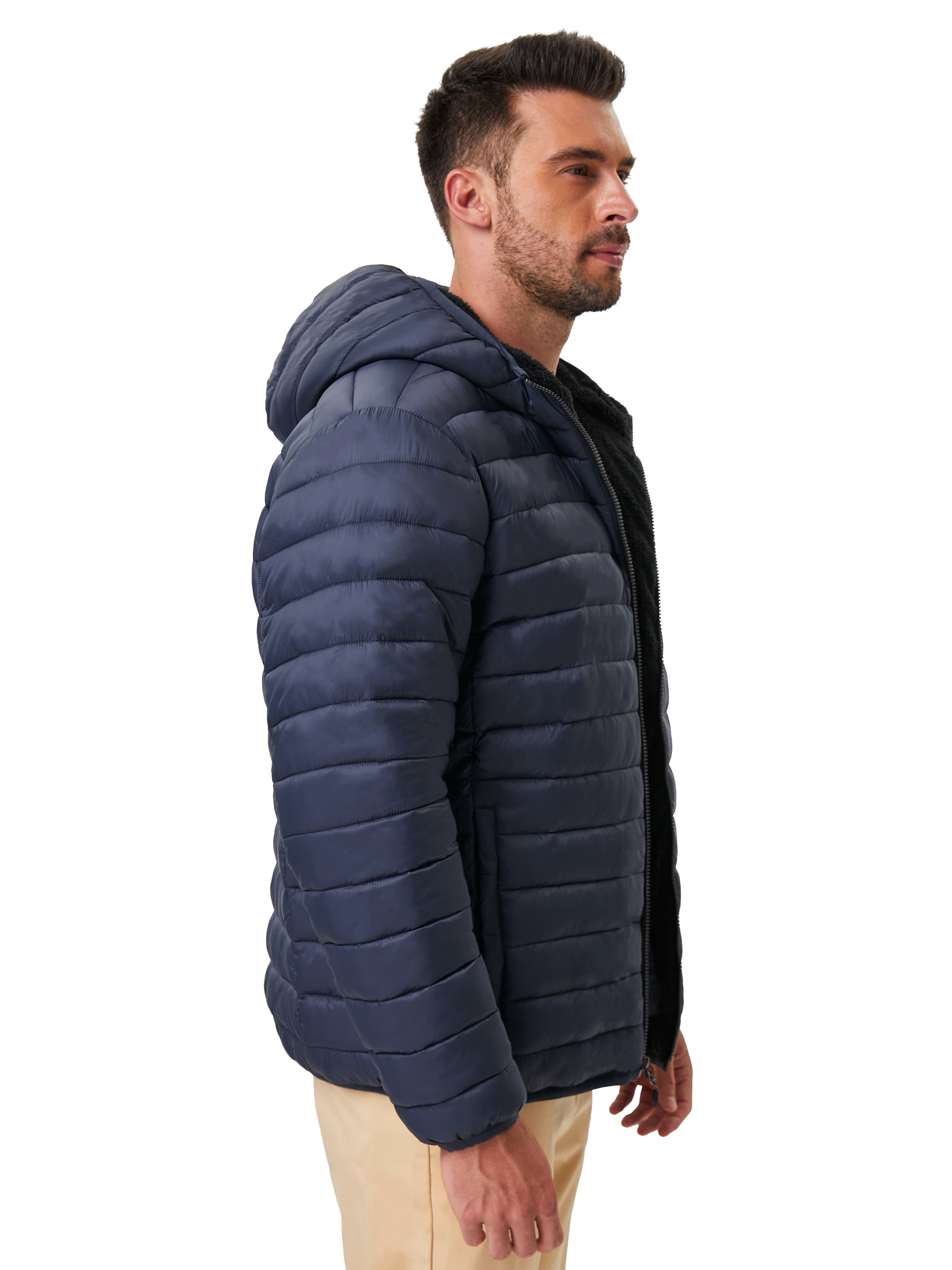 Hawke & Co Men's High Pile Fleece Lined Puffer Jacket, Sizes S-2XL ...
