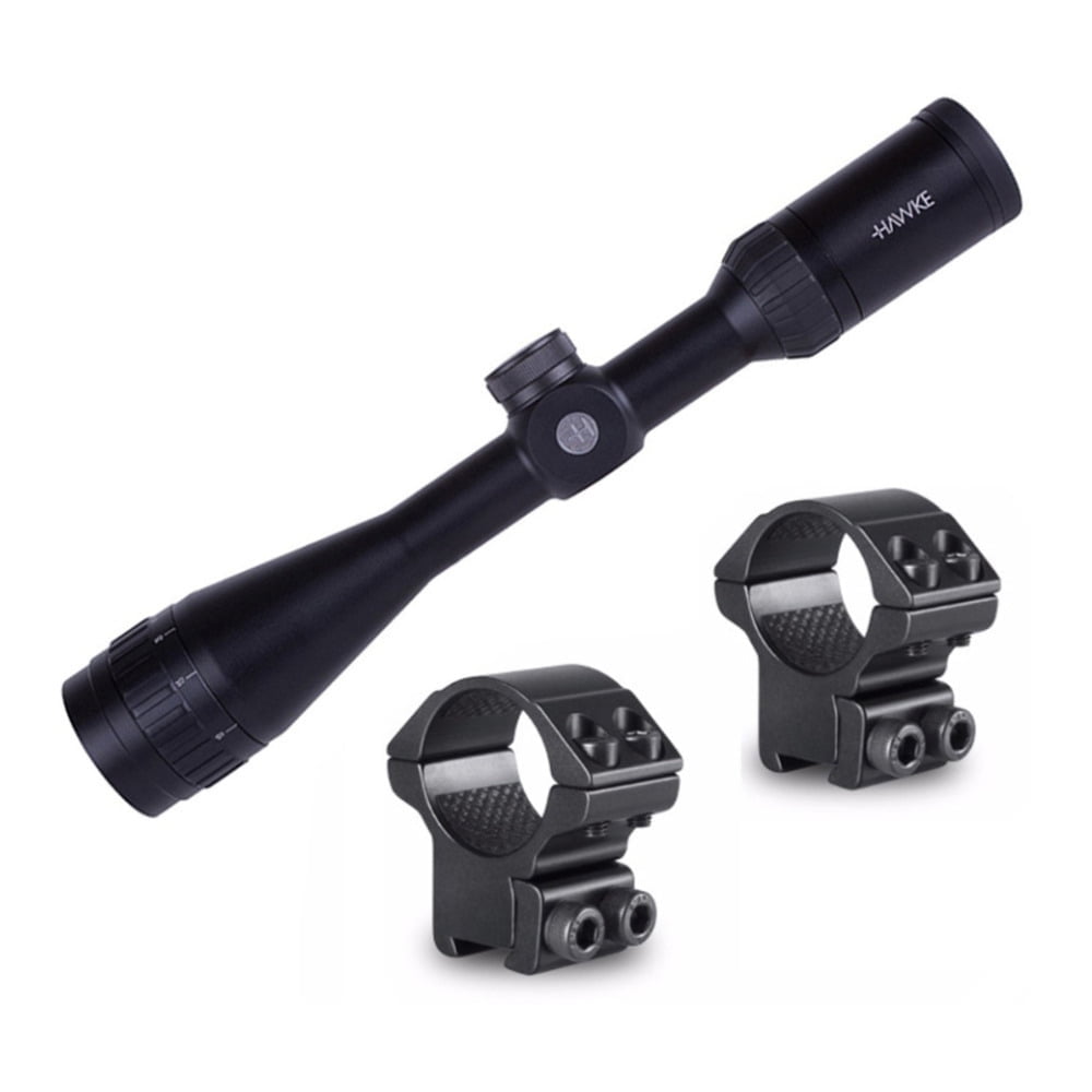 Hawke Sport Optics Airmax 4-12x40AO AMX Riflescope, Mounting Rings Set ...