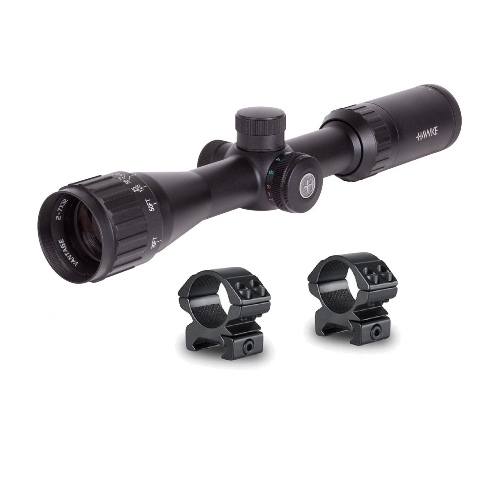 Hawke Sport Optics Riflescope Vantage 2-7X32AO Mil Dot IR & 2Pc ...
