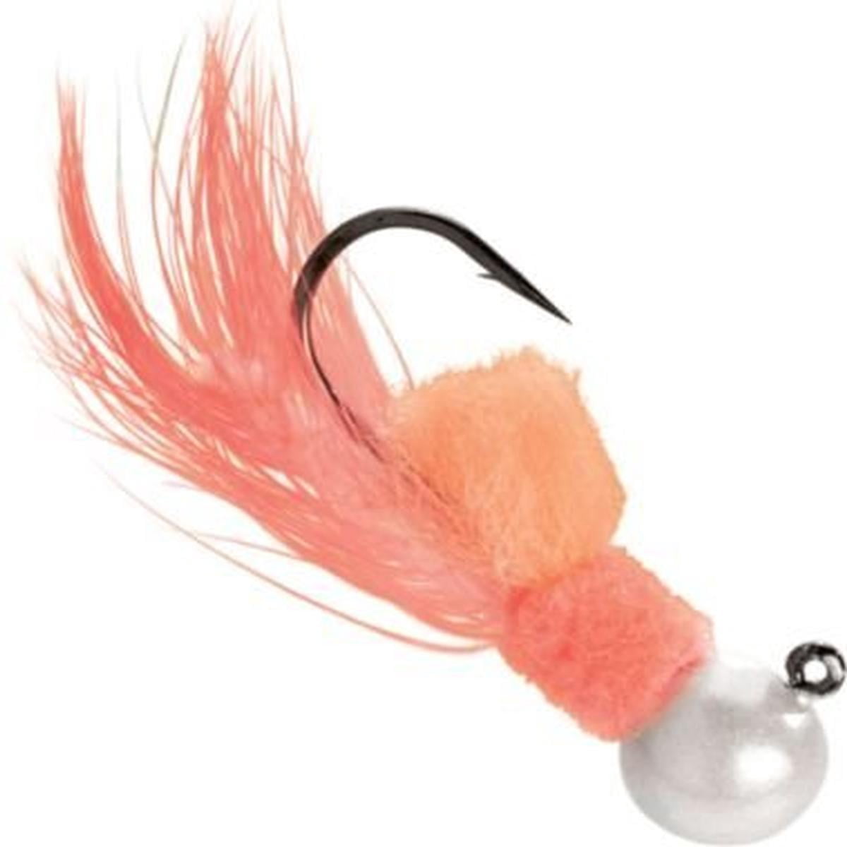 Hawken AJH14082 Aerojig Hackle Jig 1/4 oz, 1/0 Hook, Peach/White ...
