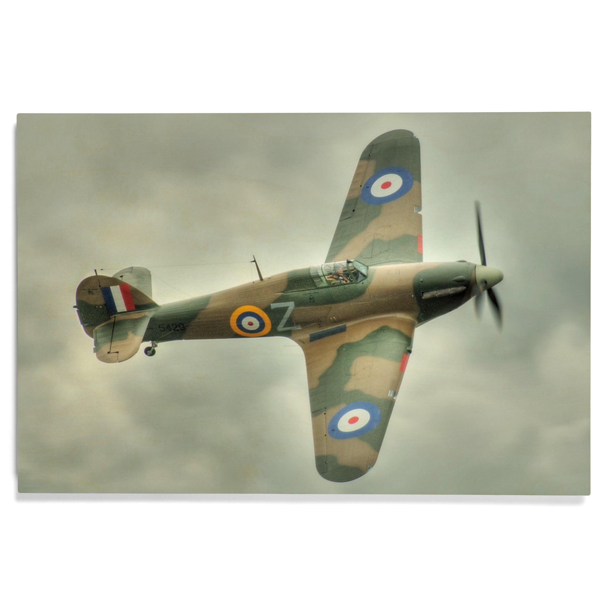 Hawker Hurricane, (Jeff Cook) Birch Wood Wall Sign (12x18 Rustic Home ...