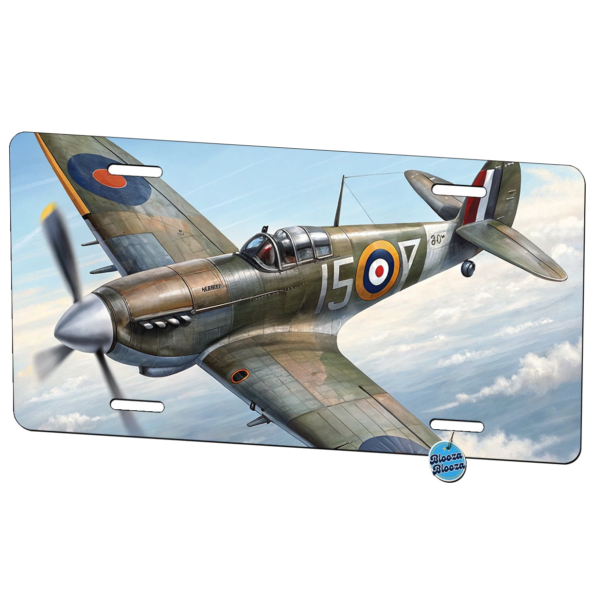 Hawker Hurricane WWII British Fighter Plane Metal Novelty License Plate ...