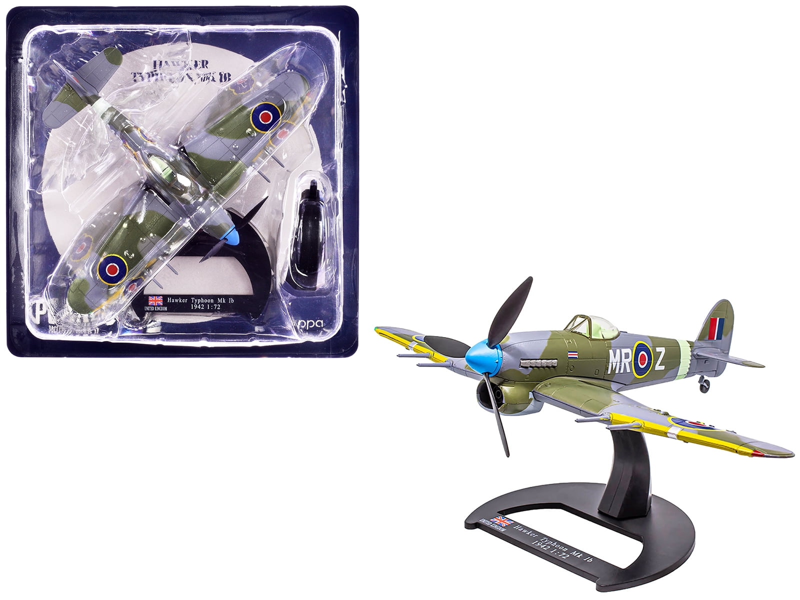Hawker Typhoon Mk IB Fighter-Bomber Aircraft Royal Air Force (1942) "Planes of WWII" Series 1/72 ...