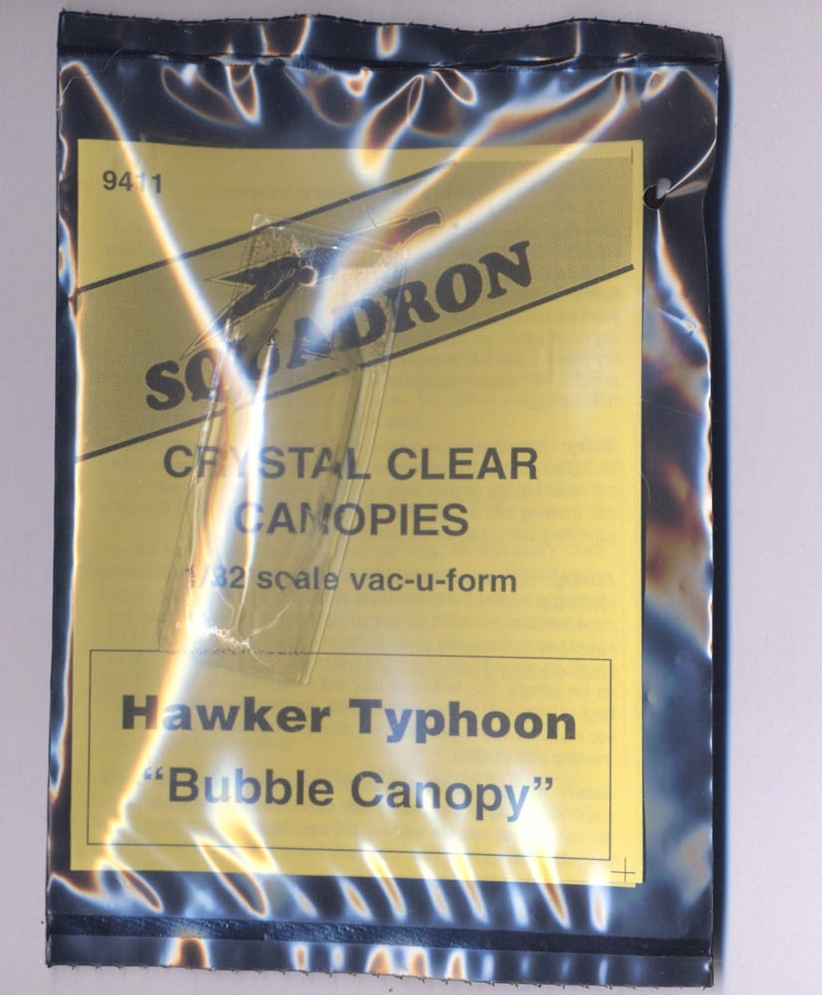 Hawker Typhoon Vacuform Canopy for Revell (1/32 model kit accessory ...