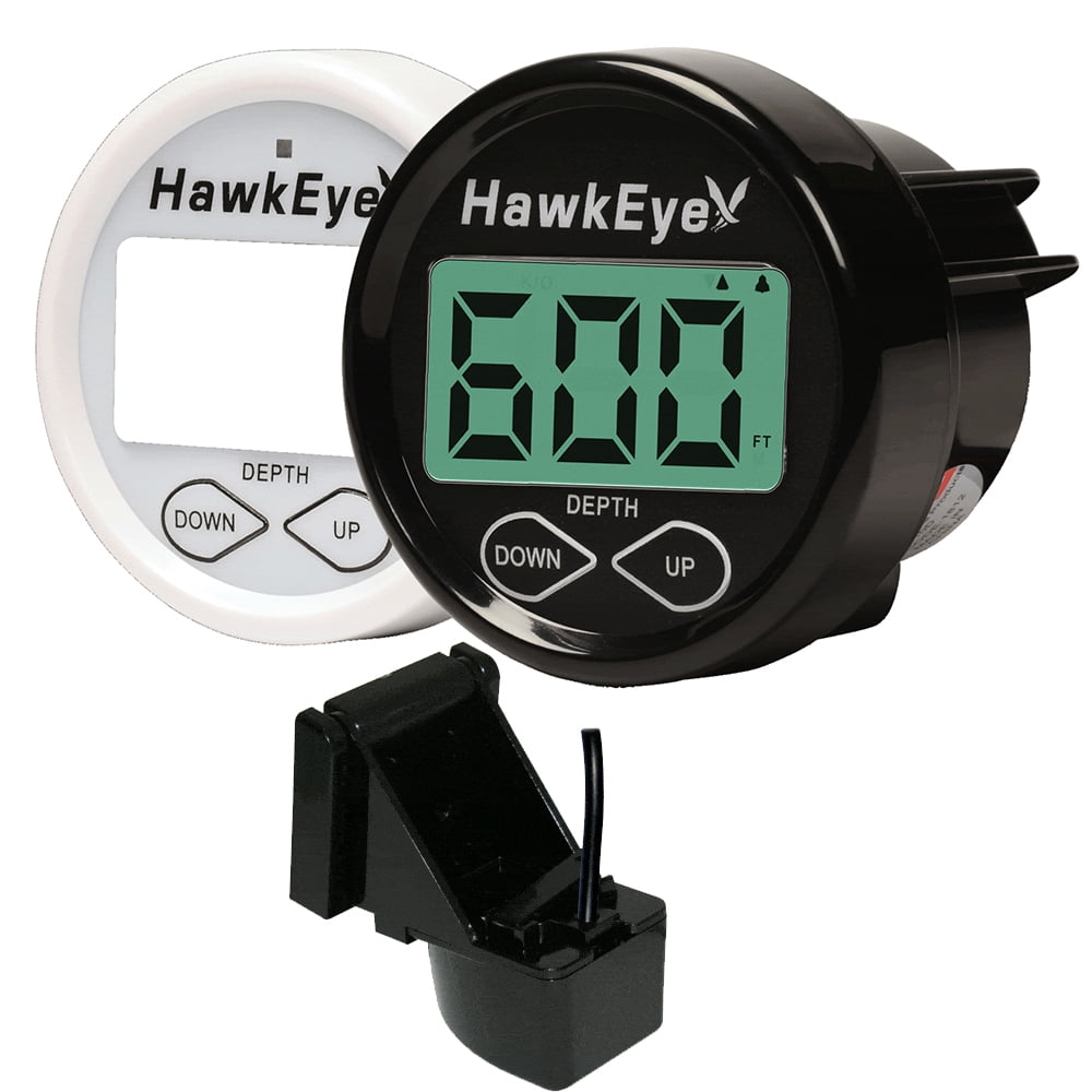 Hawkeye DepthTrax In-Dash Digital Depth Temp Gauge - Transom Mount ...