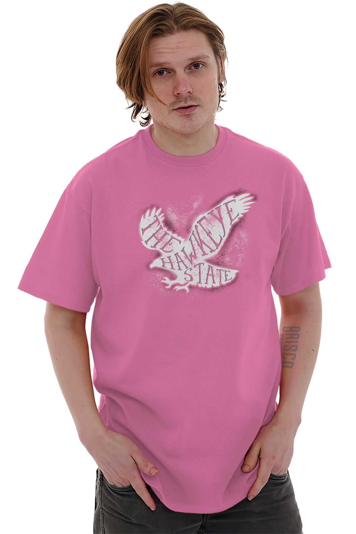 Hawkeye State Cool Stencil Iowa Hawk Plus Size Crewneck Graphic Tee ...