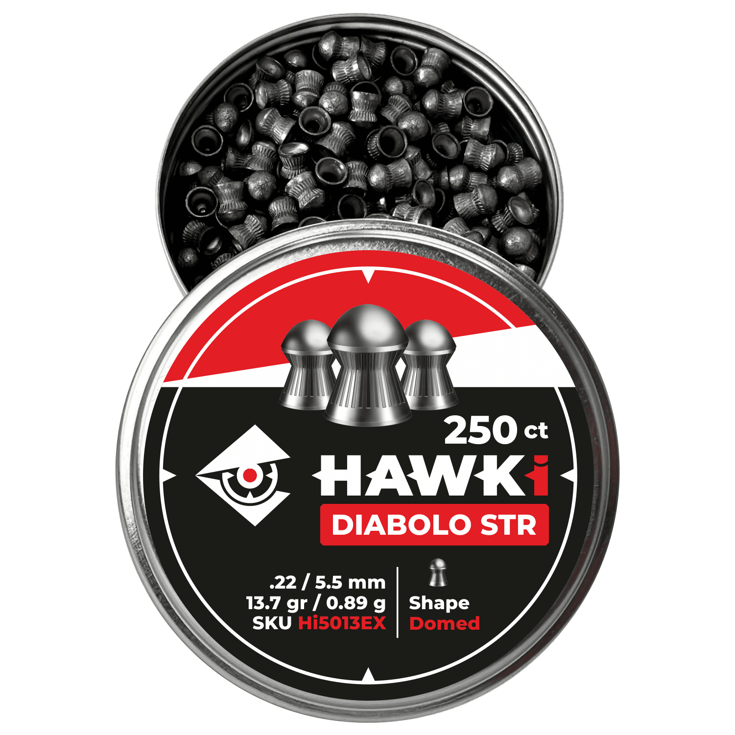 Hawki Airgun Pellets -.22/5.5mm Caliber (13.7 gr/0.89 g) 250 ct ...