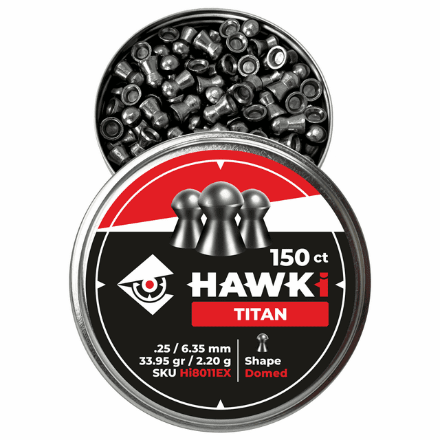 Hawki Airgun Pellets -.25/6.35mm Caliber (33.95 gr/2.20 g) 150 ct ...